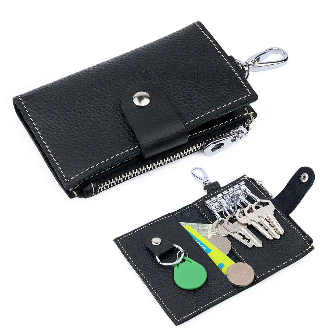 Leather Key Wallet – Key Holder with Card Slot | GDPS Bag NZ
