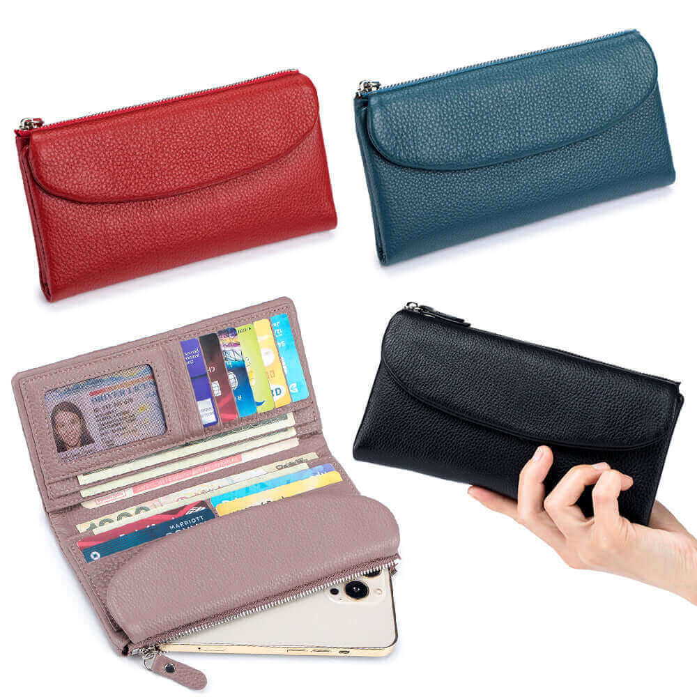 Women's Soft Genuine Leather Long Wallet NZ | GDPS Bag NZ