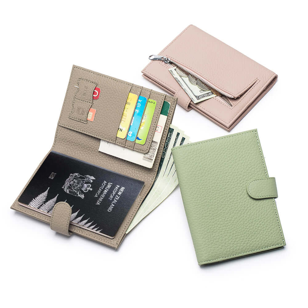 RFID Leather Passport Wallet NZ – Slim Travel Wallet